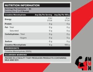 Muscle Nation Creatine Monohydrate 30 Serves - Me Muscle Nutrition